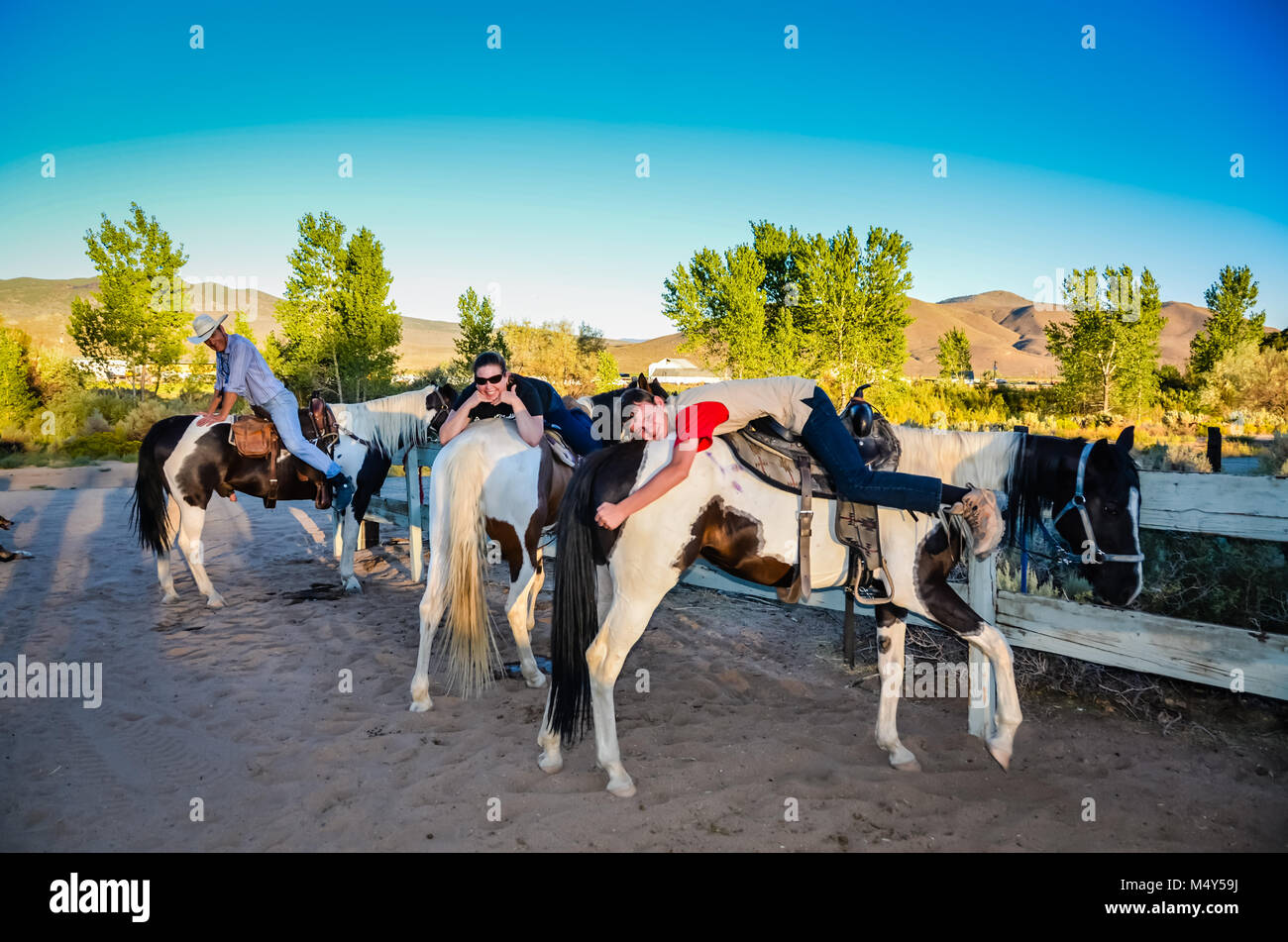 Woman astride hi-res stock photography and images - Alamy