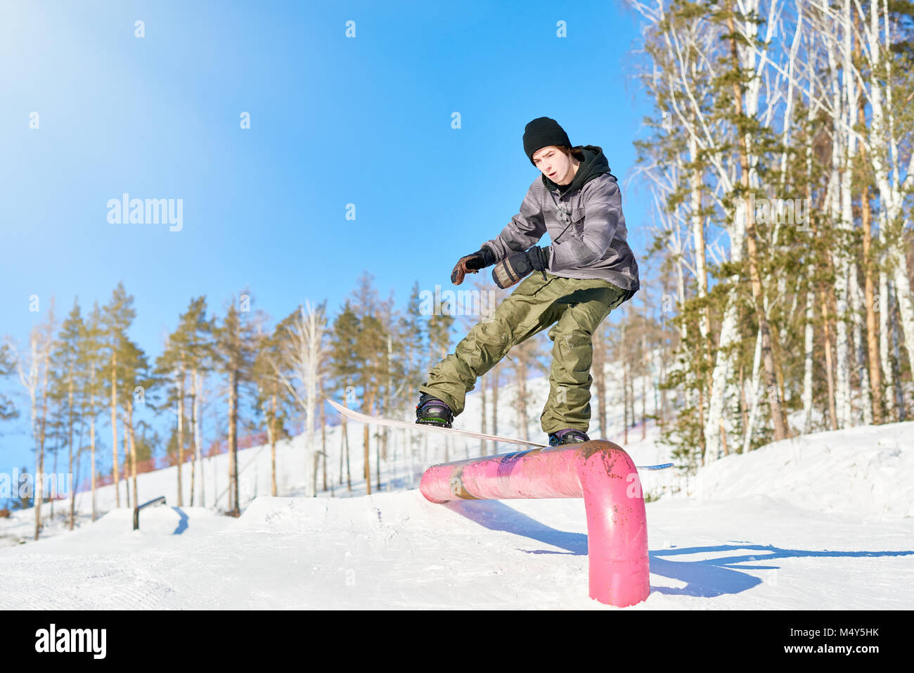Sliding down railing hi-res stock photography and images - Alamy