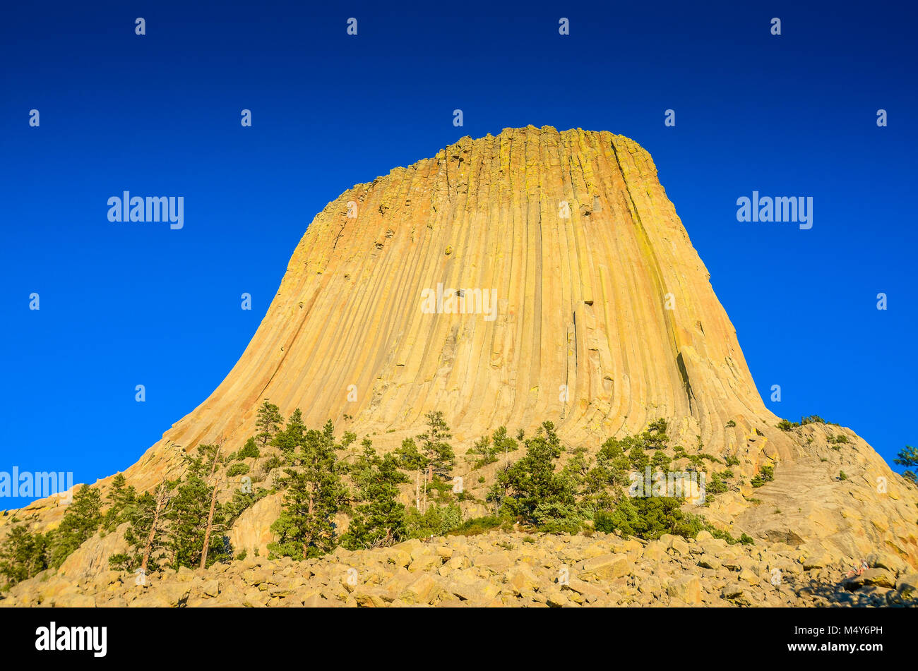 Devils Tower, WY, USA. Devils Tower National Monument preserves a ...