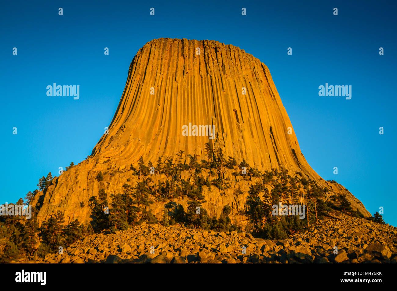 Devils Tower, WY, USA. Devils Tower National Monument preserves a ...