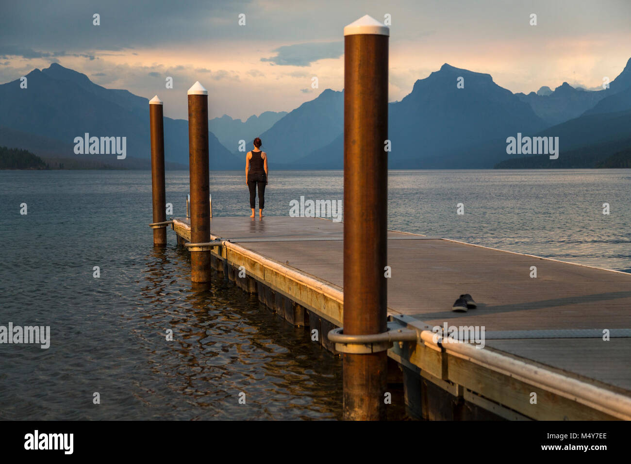 First-time View from Lake McDonald Dock Stock Photo - Alamy