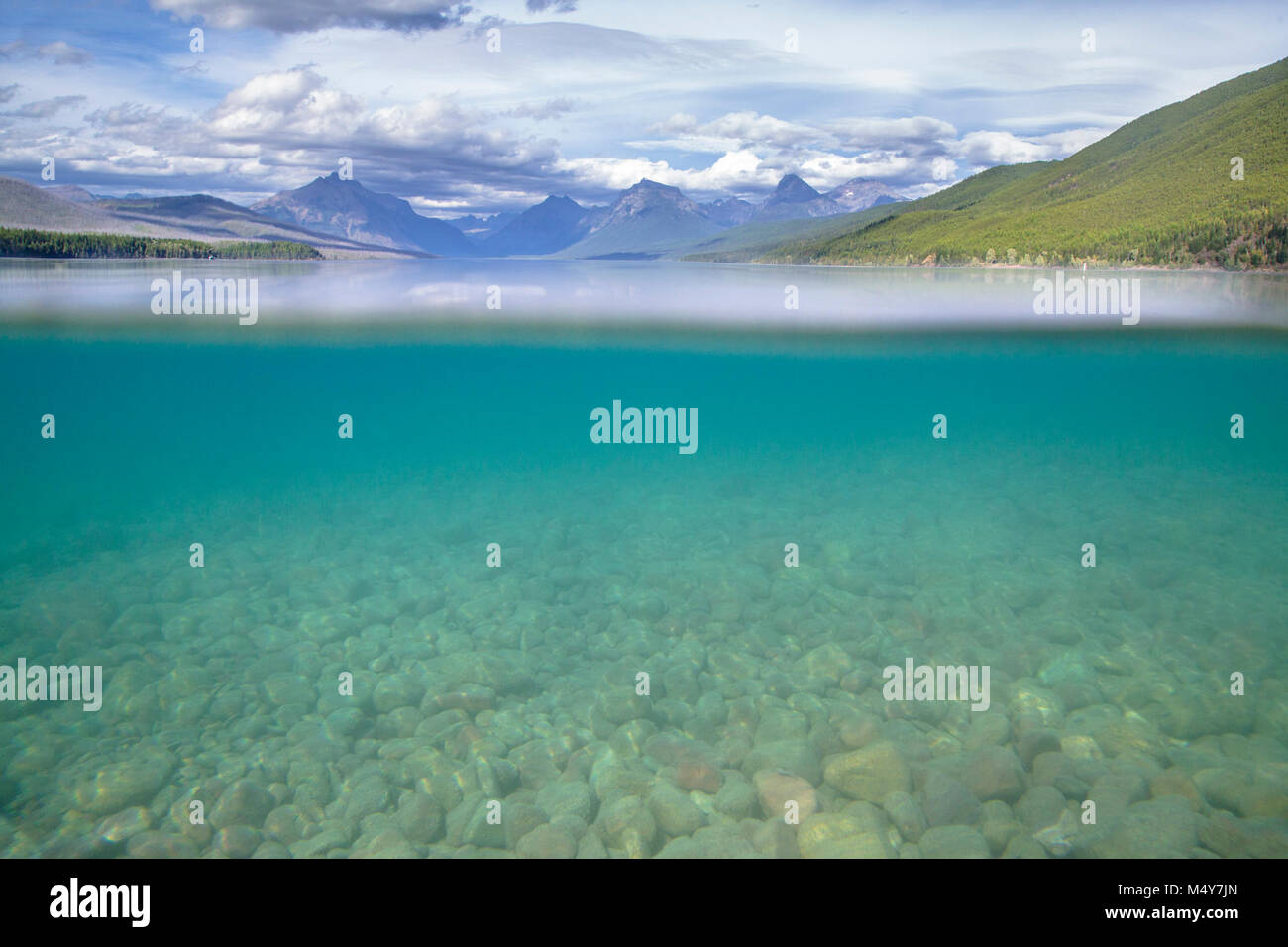 Split Level Near Apgar Boat Dock Stock Photo - Alamy