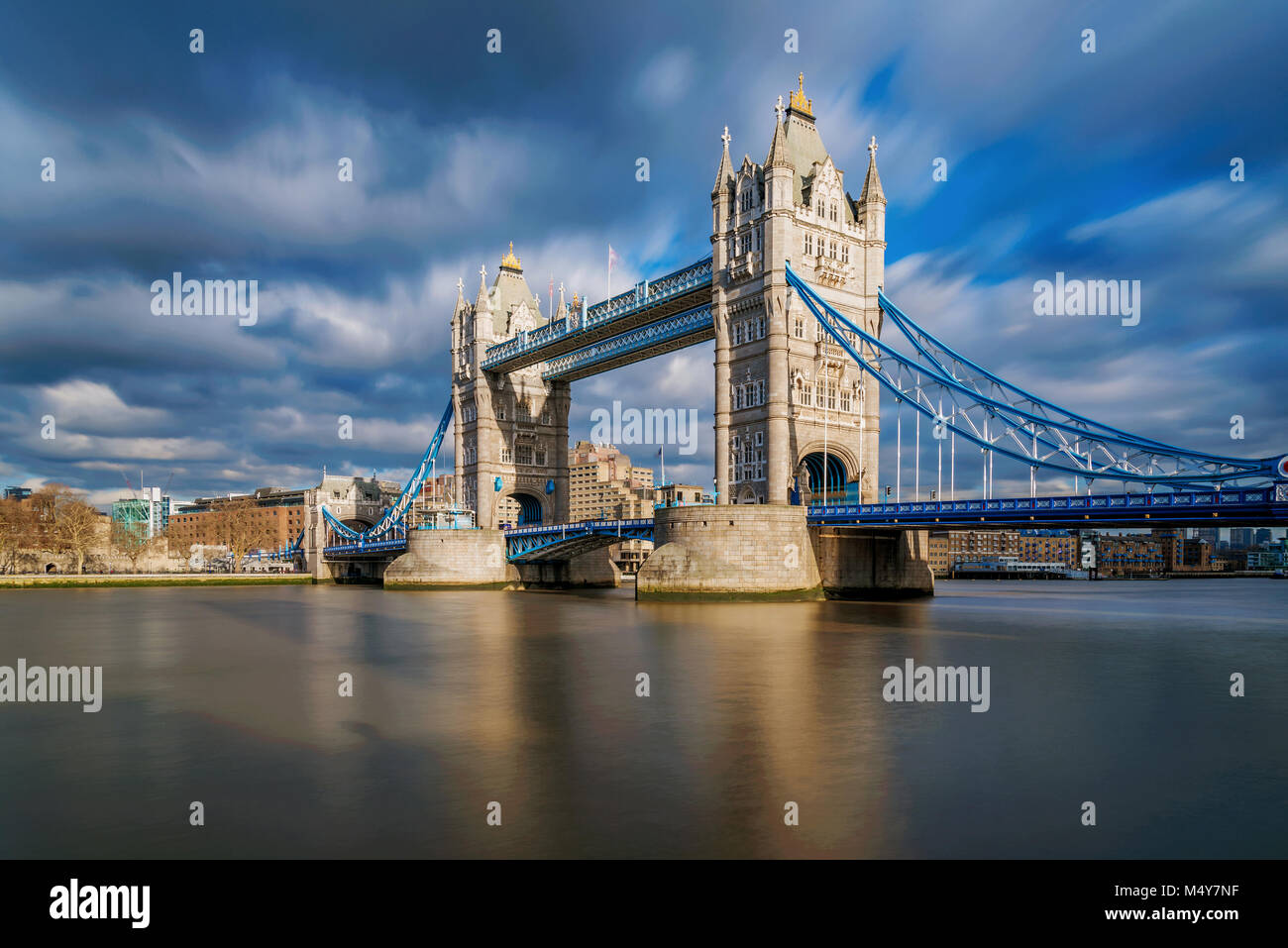 Tower bridge view long exposure hdr image Stock Photo - Alamy