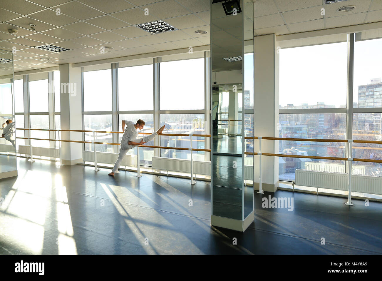 Professional sportsman diligently preparing for competition Stock Photo ...