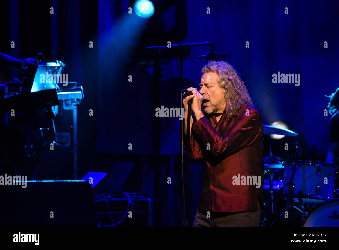 Robert Plant performing at Massey Hall in Toronto. Credit Bobby Singh ...