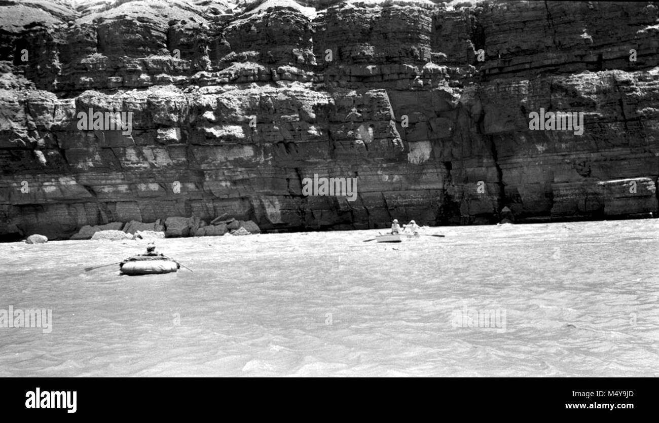 THE DAVIS' IN A RUBBER RAFT AND ONE OF THE "CATARACT" BOATS OF THE ...