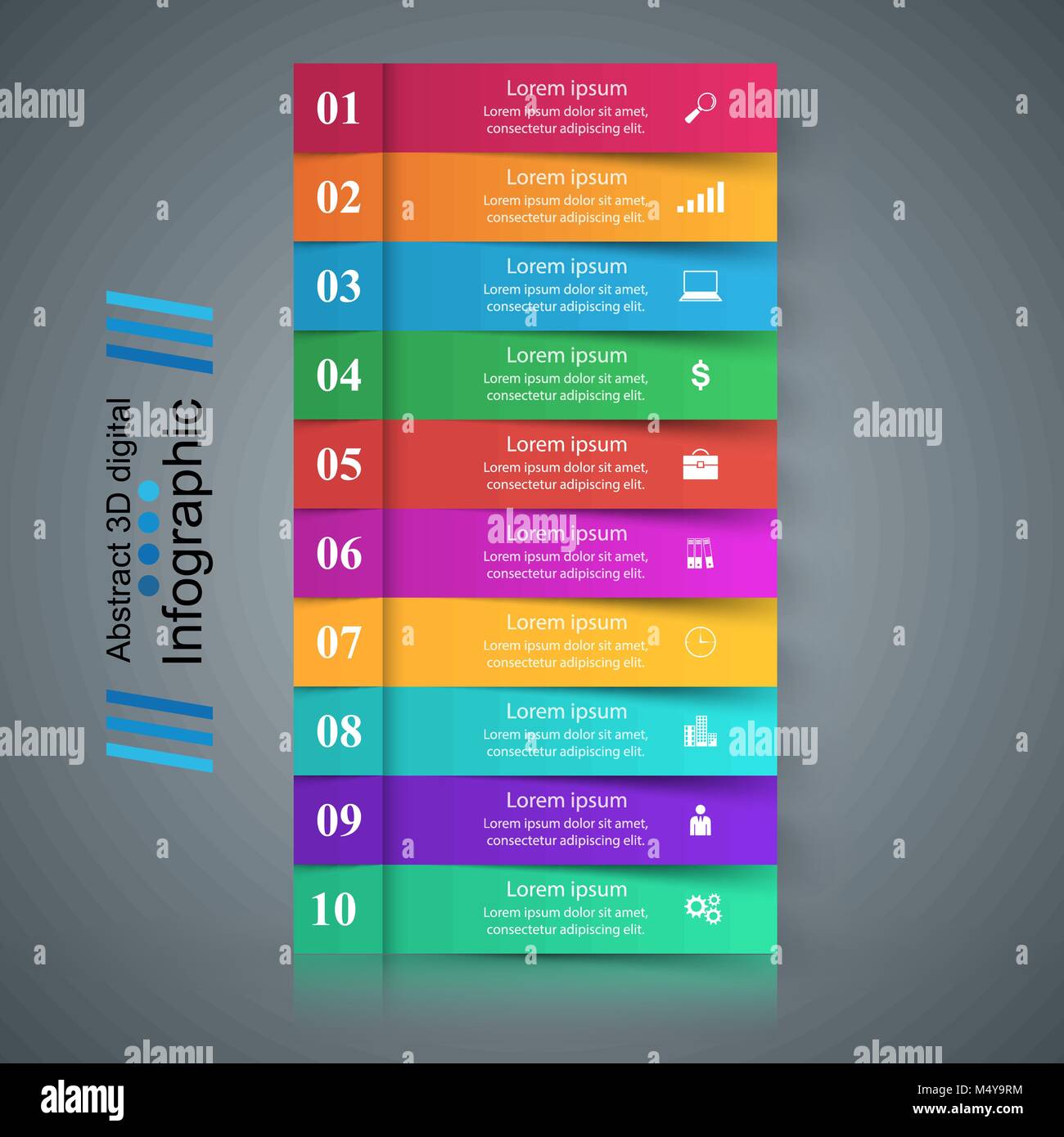 Infographic design. List of 10 items Stock Vector Image & Art - Alamy