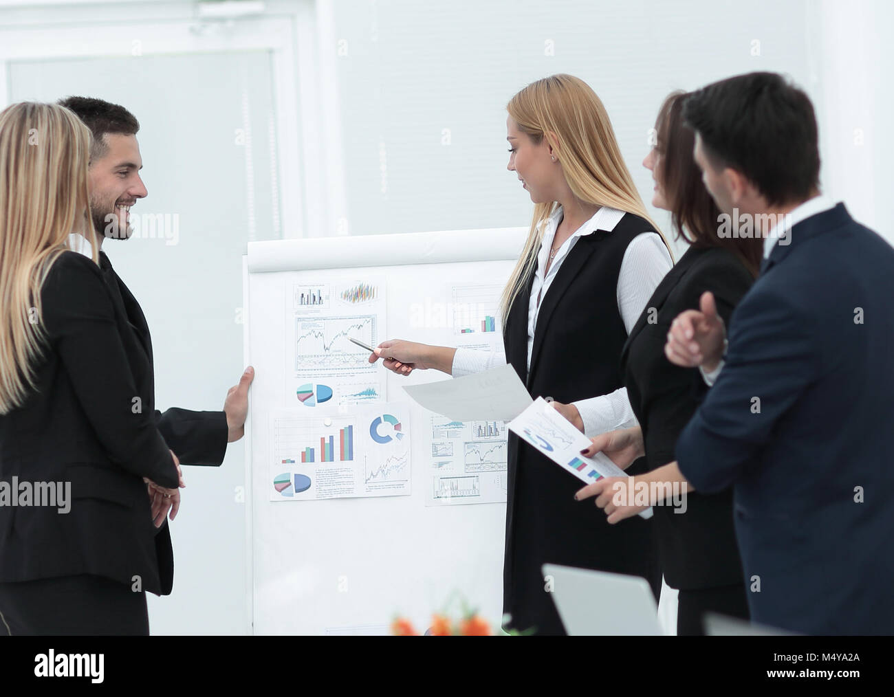 Business people at presentation in office Stock Photo - Alamy
