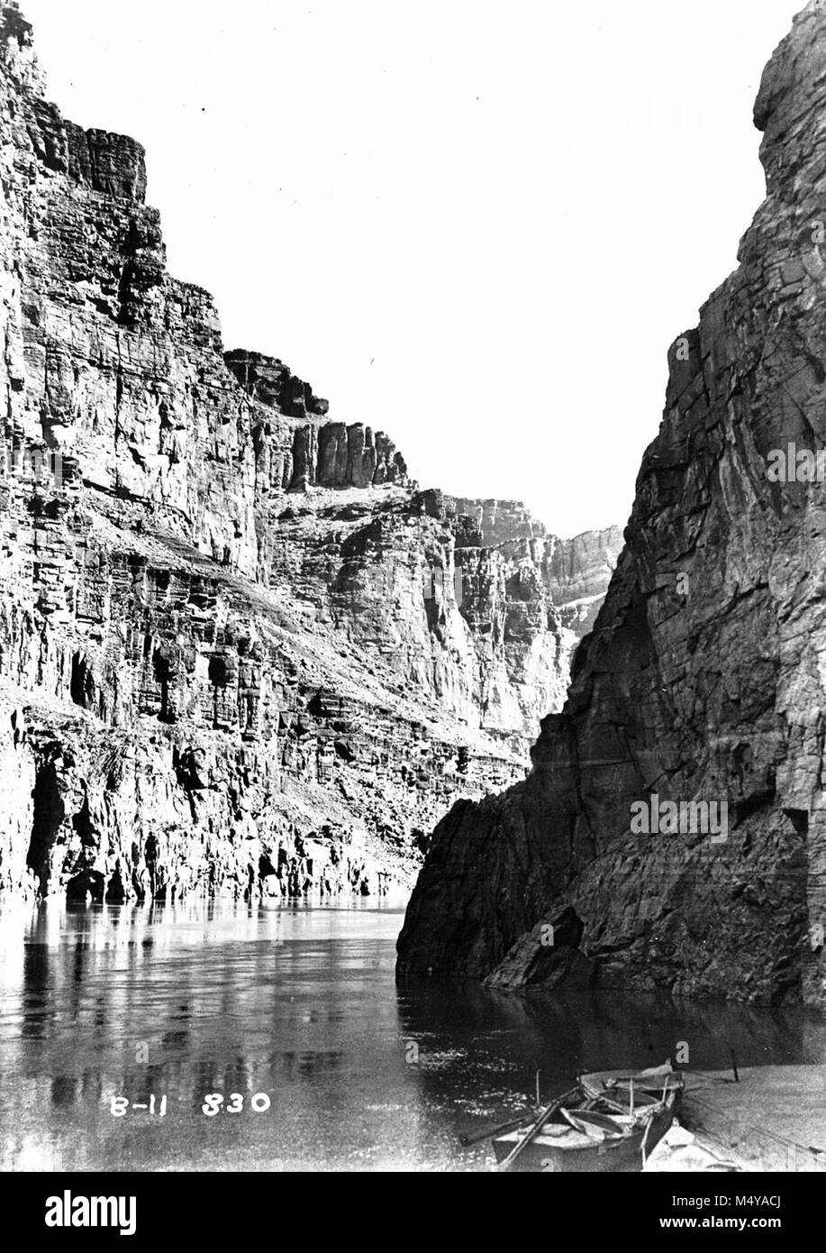 STONE EXPEDITION- A STONE EXPEDITION BOAT BEACHED IN THE GRANITE GORGE ...