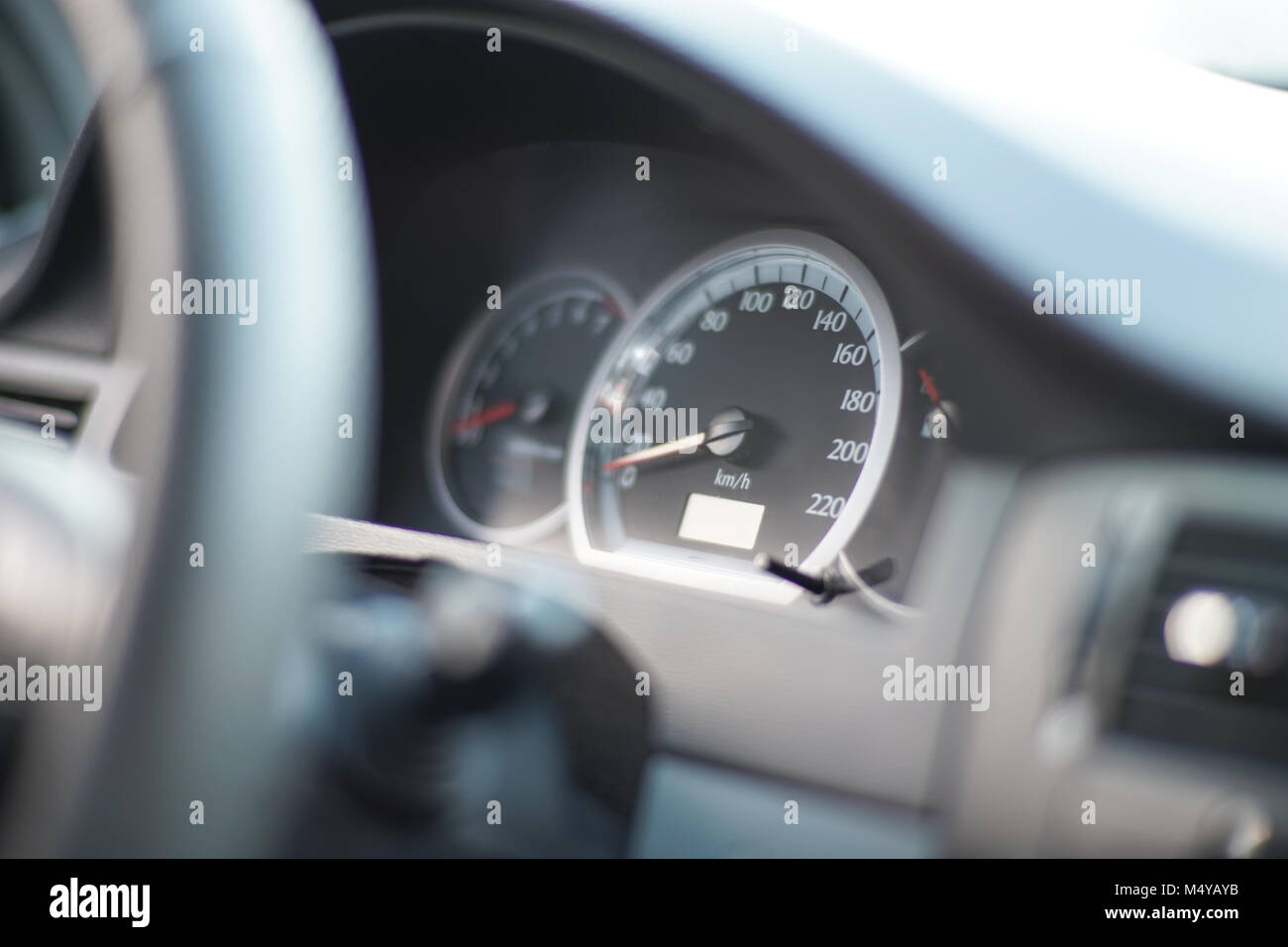 Speedometer on the dashboard of the car Stock Photo - Alamy
