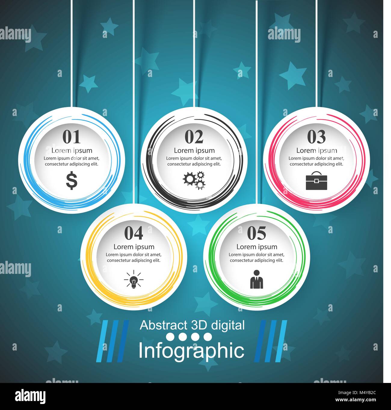 Five color paper infographic Stock Vector Image & Art - Alamy