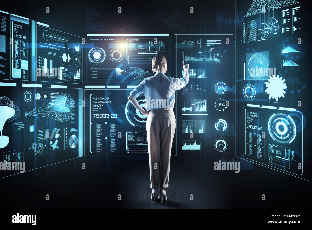 Beautiful programmer looking elegant while being at work Stock Photo ...