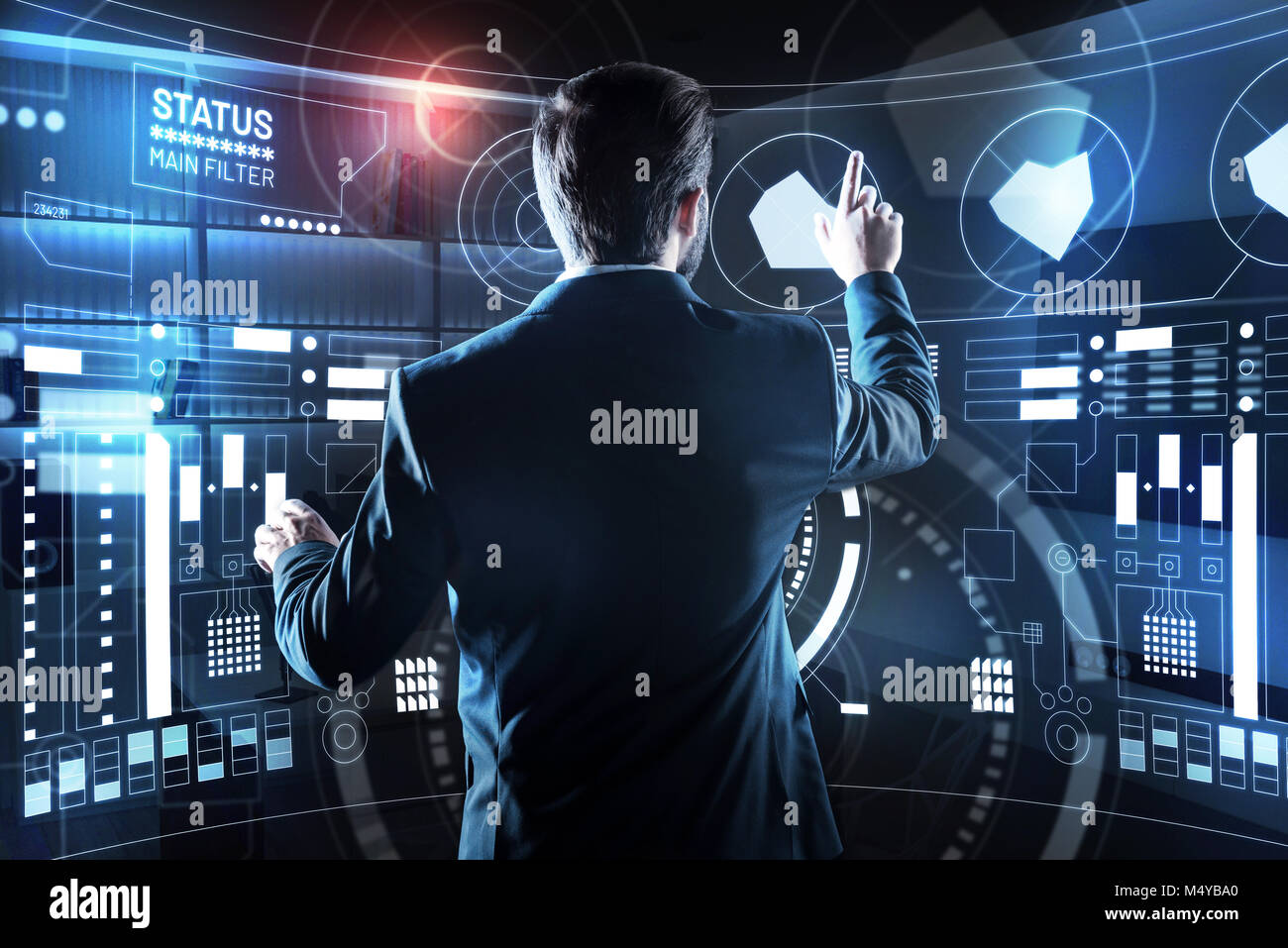 Professional Programmer Touching The Screen While Checking The Location 