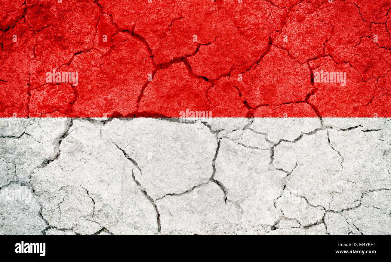Vienna, Austrian state flag on dry earth ground texture background ...