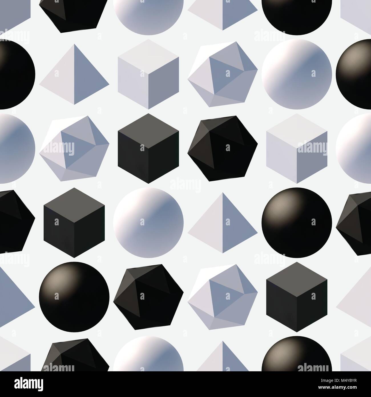 Pattern with 3d shapes Stock Vector Image & Art - Alamy