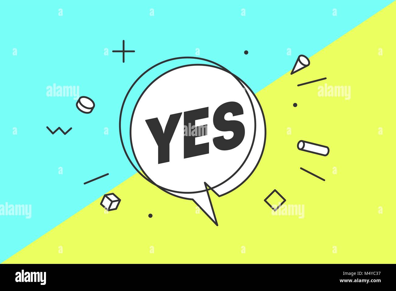 Yes. Banner, speech bubble Stock Vector Image & Art - Alamy
