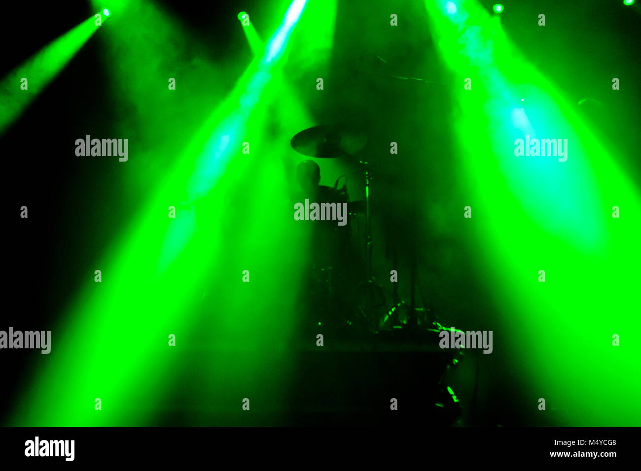 Stage view of Bongzilla band members during the Kristonfest in Madrid ...