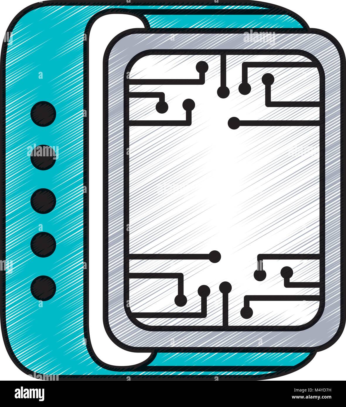 smart watch technology circuit board gadget Stock Vector Image & Art ...