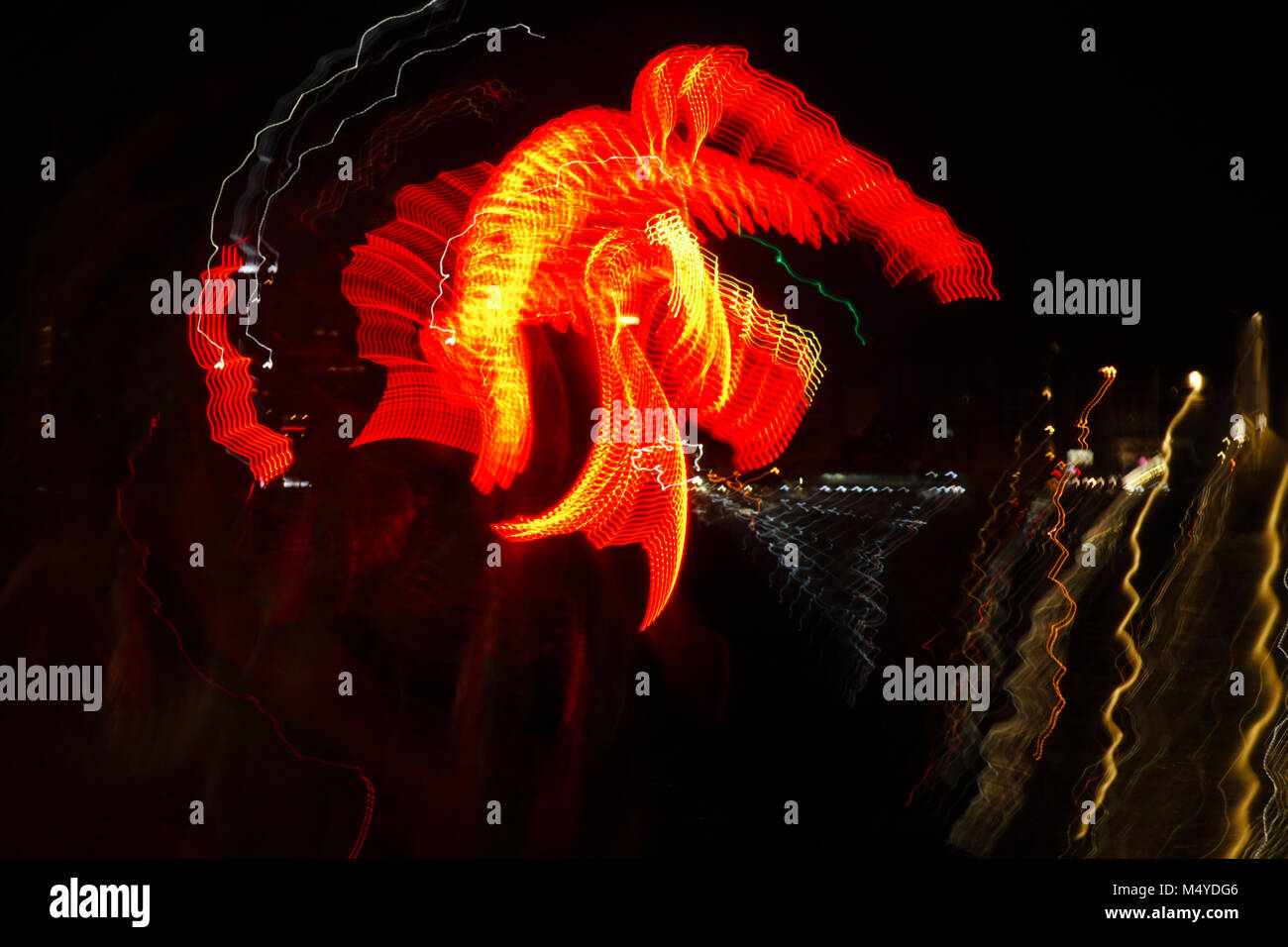 Abstract long exposured lines Stock Photo - Alamy