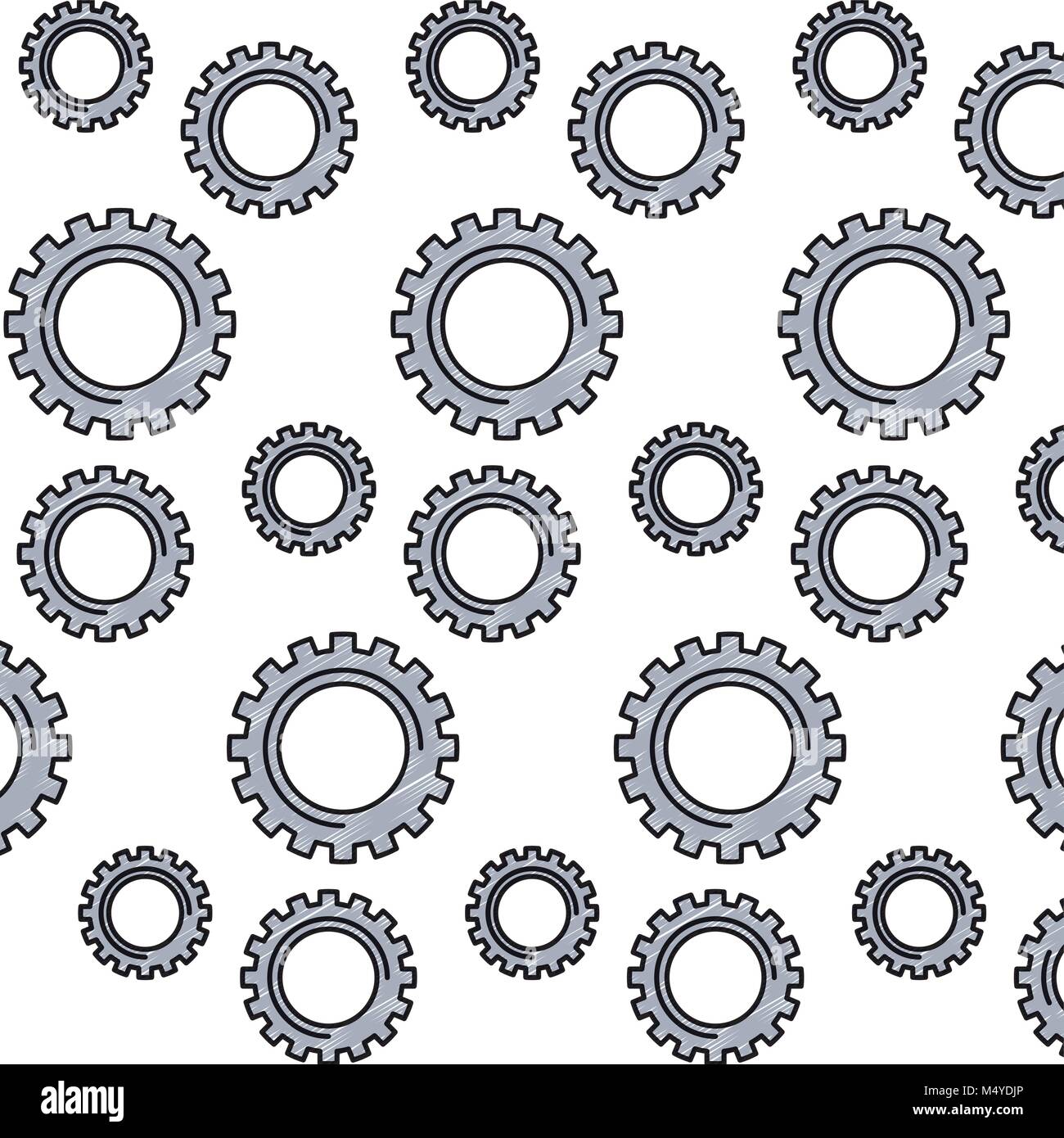 mechanical gears wheel technology pattern Stock Vector Image & Art - Alamy