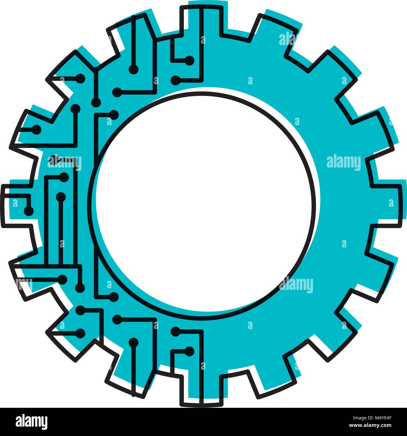 gear circuit technology work wheel Stock Vector Image & Art - Alamy
