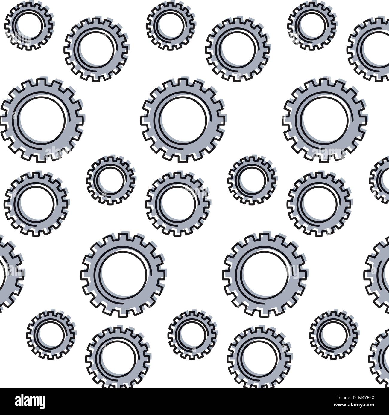 mechanical gears wheel technology pattern Stock Vector Image & Art - Alamy
