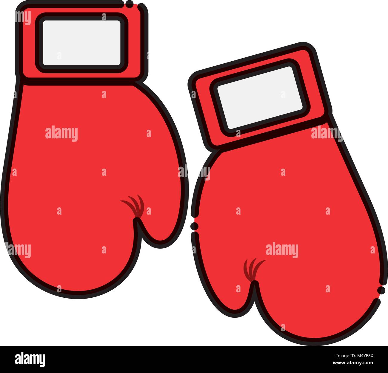 Vintage pair boxing gloves Stock Vector Images - Alamy