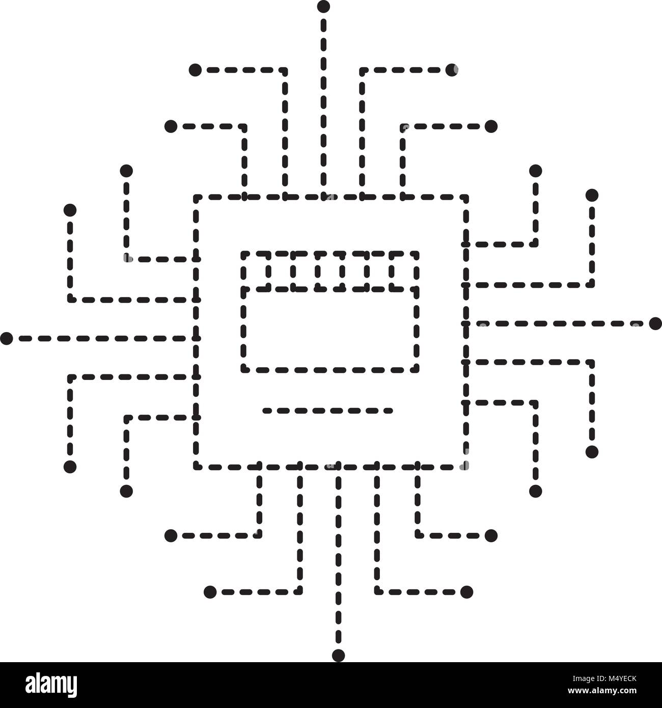 Circuit Board Connection Hardware Processor Stock Vector Image And Art