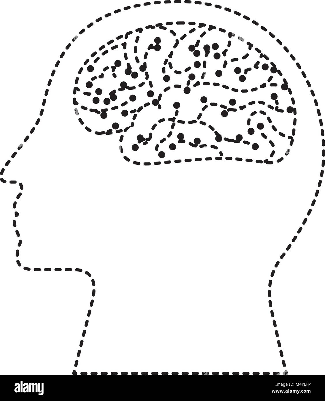 Artificial intelligence human abstract data Black and White Stock ...