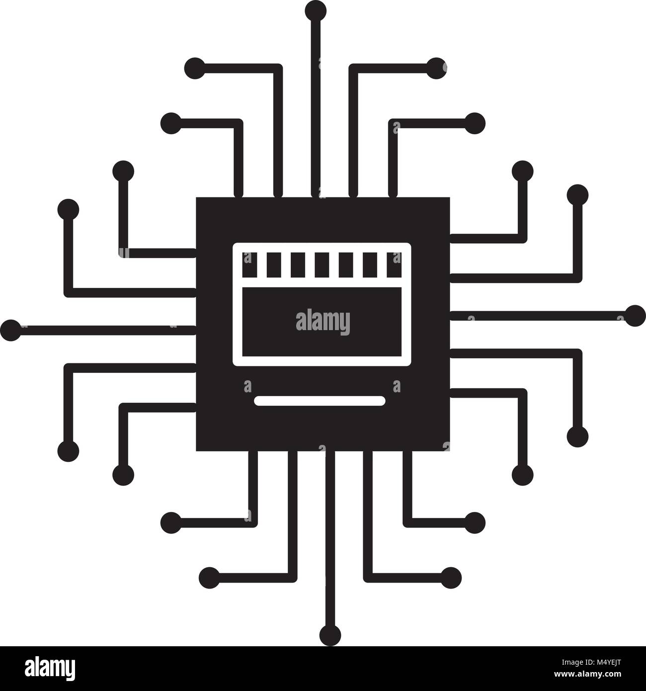 circuit board connection hardware processor Stock Vector Image & Art ...