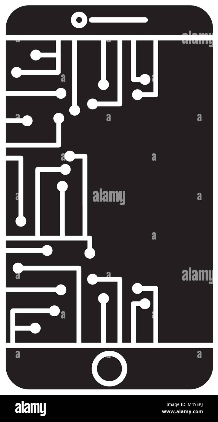 smartphone circuit processor technology device Stock Vector Image & Art ...