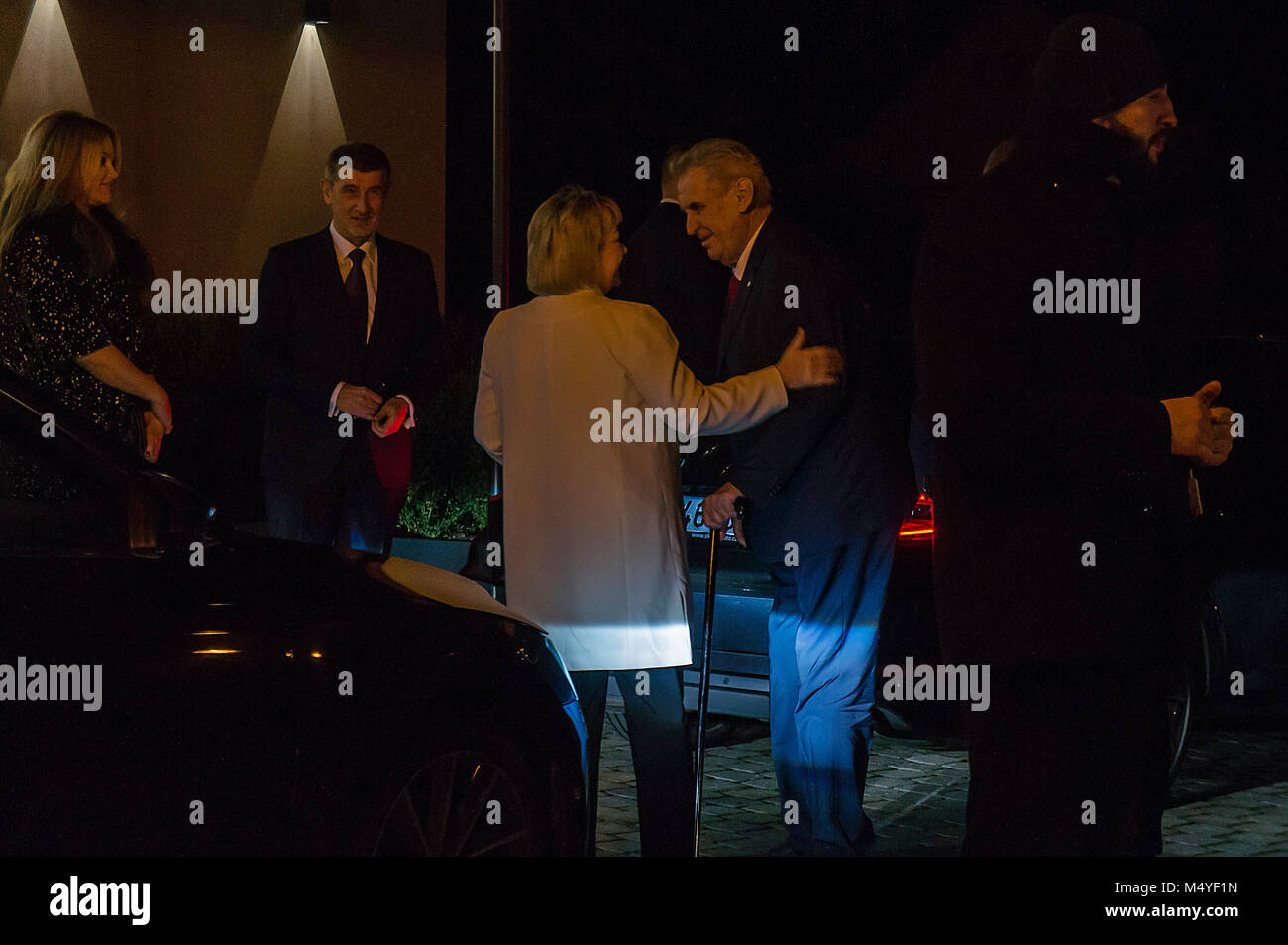 Andrej Babis,Monika Babisova,Milos Zeman,Ivana Zemanova Stock Photo - Alamy