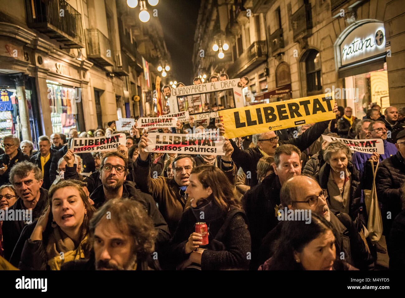 Free Catalonia,demonstration,protest against Spanish government attacks ...