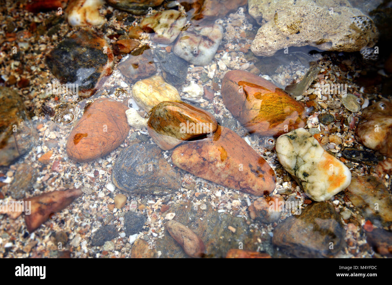 Wet colorful stones hi-res stock photography and images - Alamy