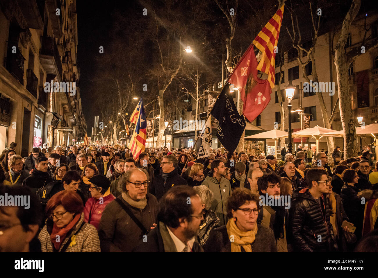 Free Catalonia,demonstration,protest against Spanish government attacks ...