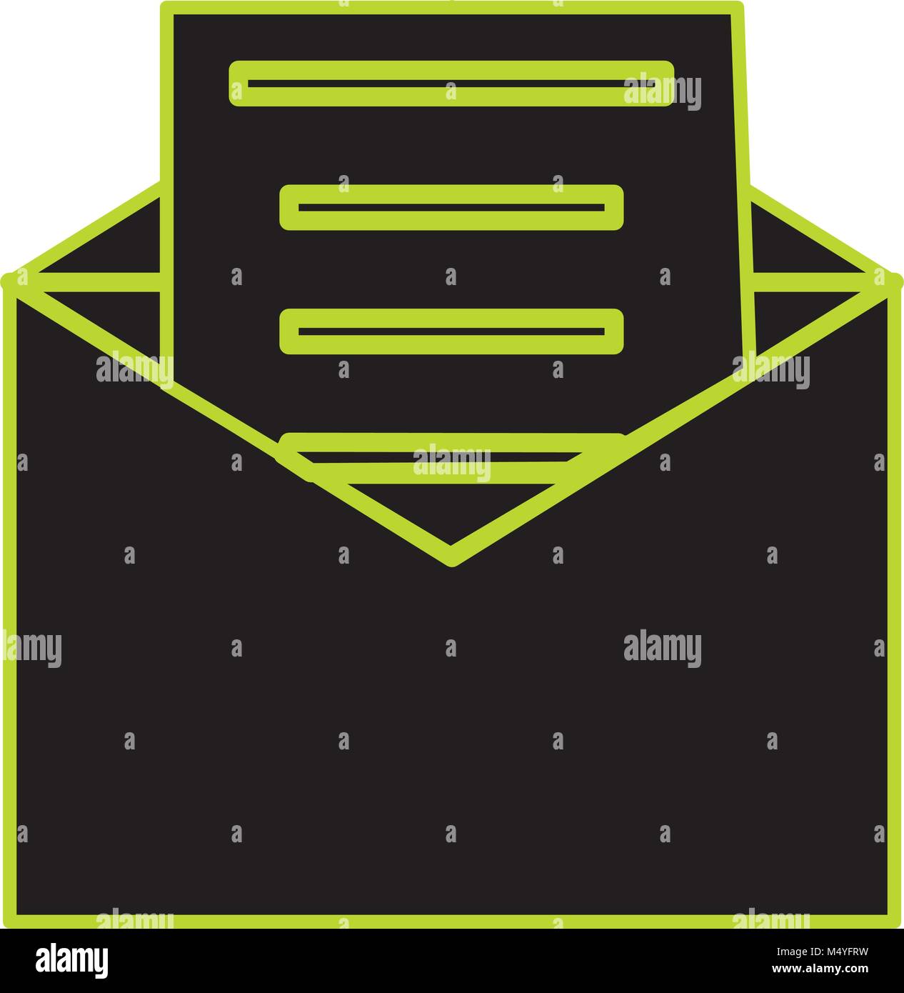 envelope with a letter icon Stock Vector Image & Art - Alamy