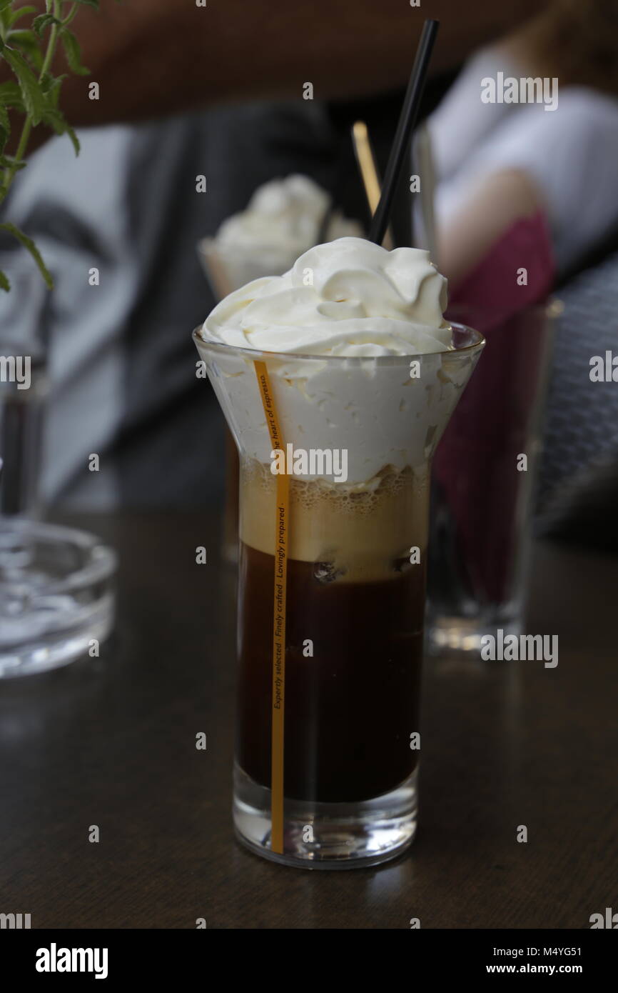 Ice coffee delicious refreshment Stock Photo - Alamy