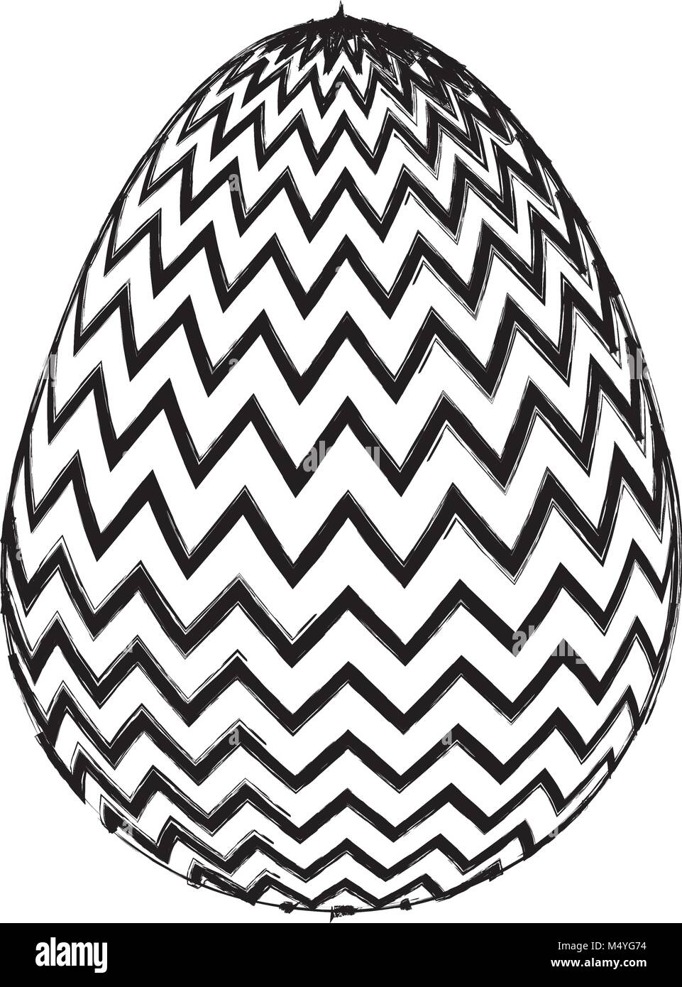decorative easter egg zig zag ornament Stock Vector Image & Art - Alamy