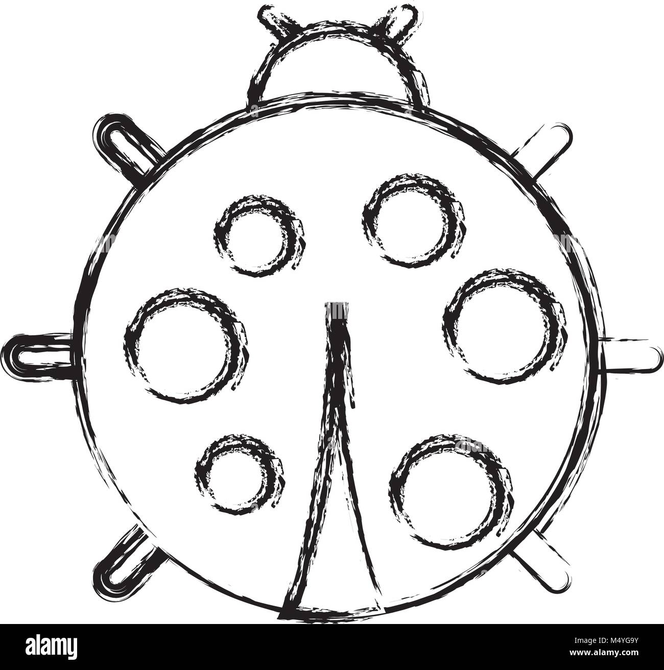 cute ladybug dotted animal insect wildlife Stock Vector Image & Art - Alamy