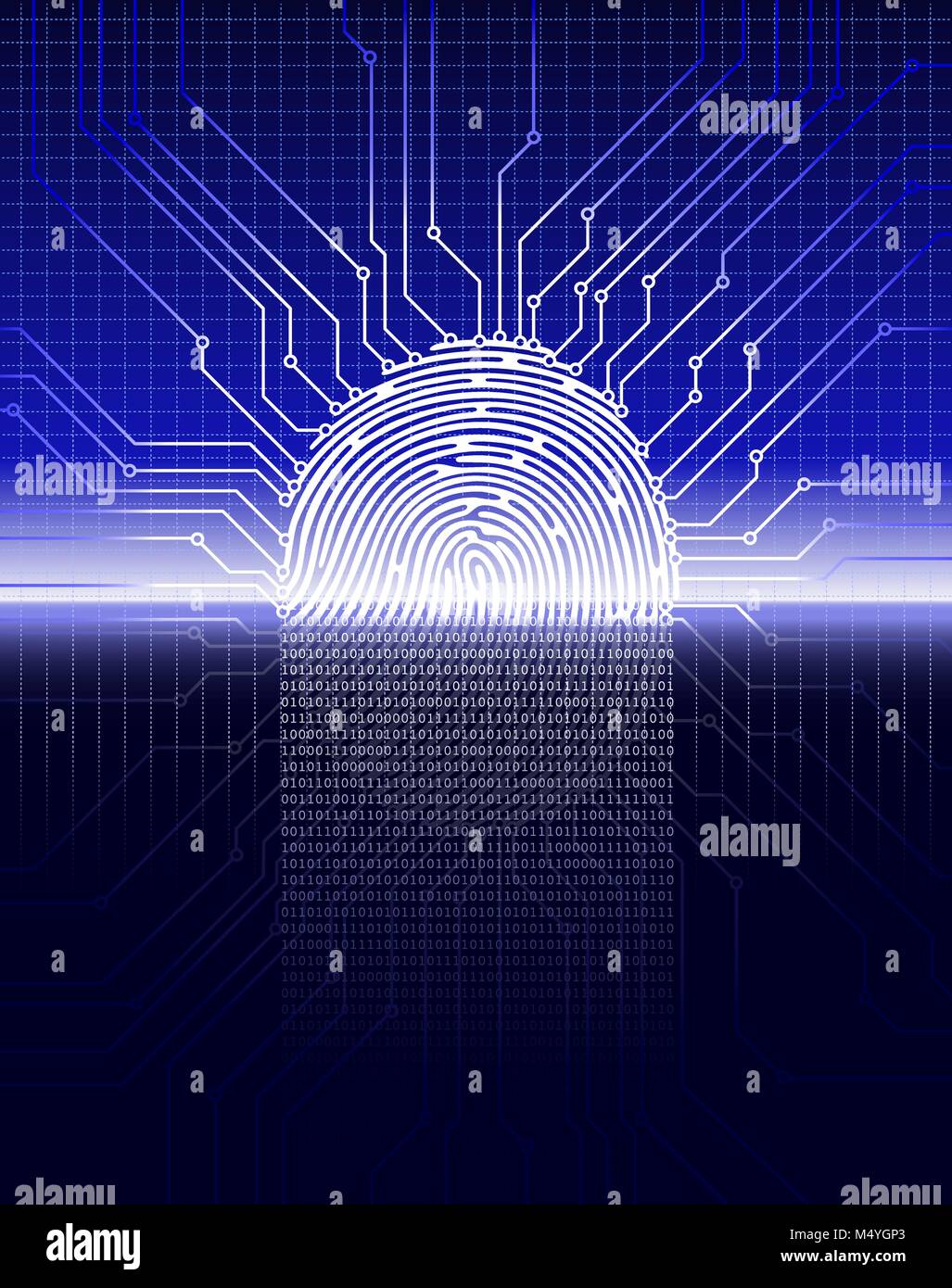 Fingerprint scanning, digital biometric security system, data ...