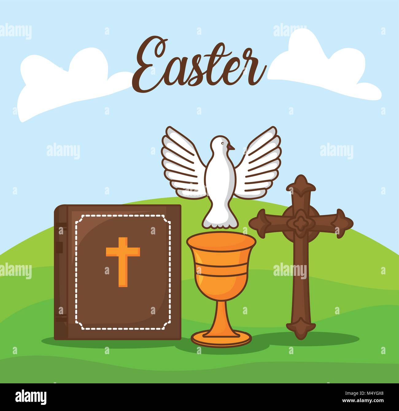 Jesus crucifixion holy grail Stock Vector Images - Alamy