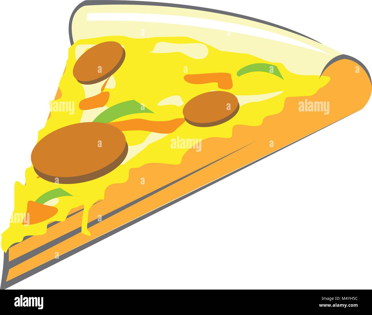 Pizza slice - piece of italian food Stock Vector Image & Art - Alamy