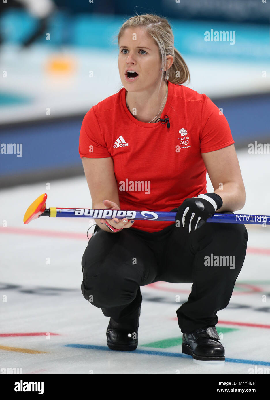 Great Britain's Vicki Adams during their match with Switzerland at the ...