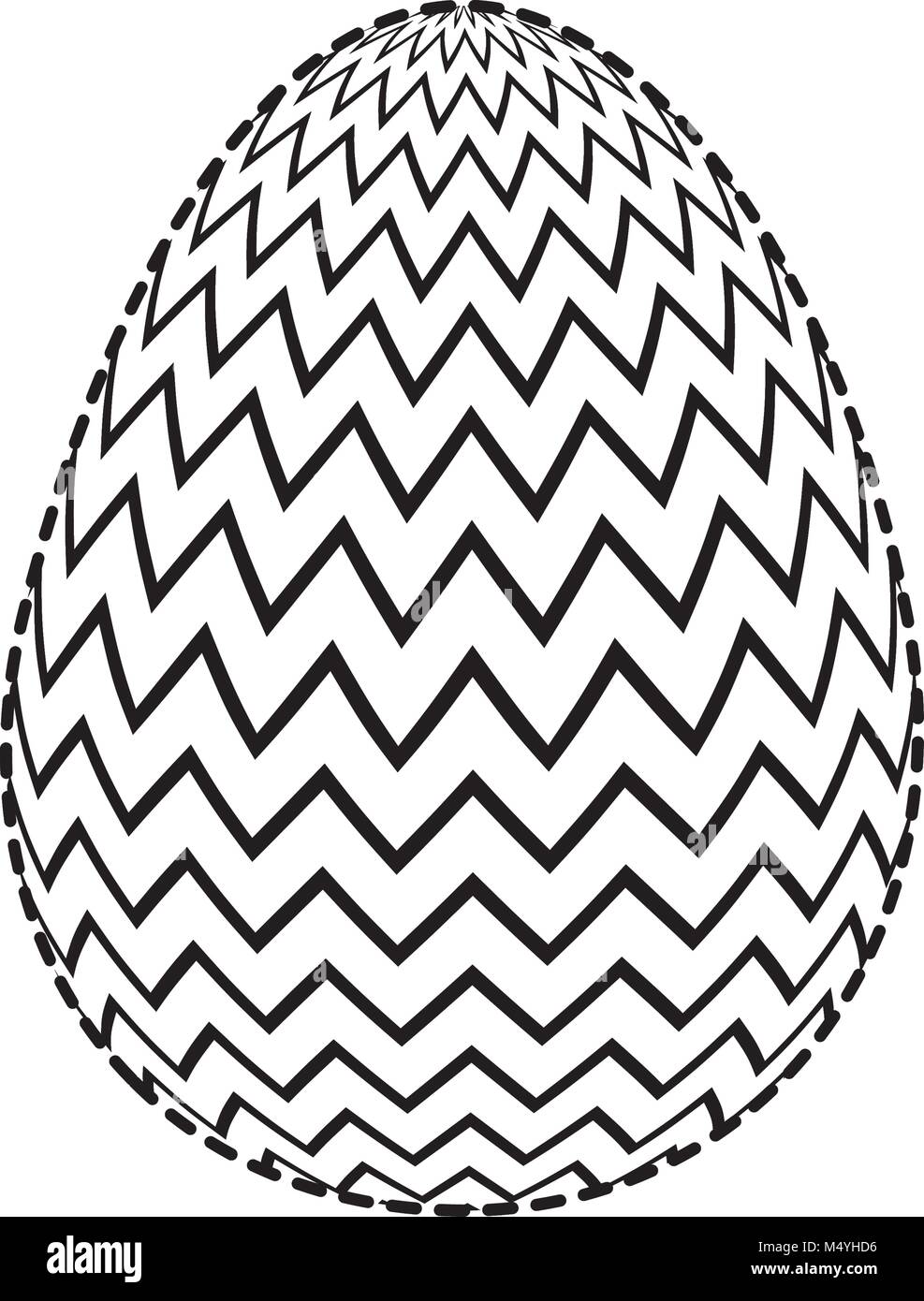 decorative easter egg zig zag ornament Stock Vector Image & Art - Alamy