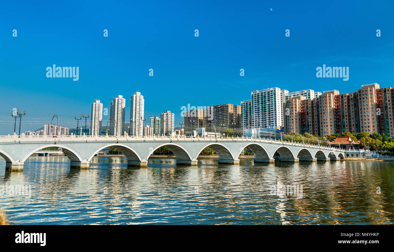 Lek Yuen Bridge, a pedestrian footbridge in Sha Tin, Hong Kong Stock ...