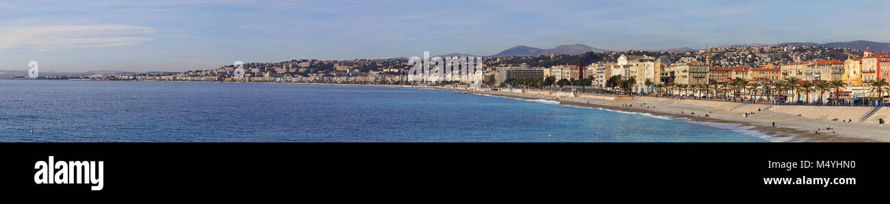 Promenade Nice Panorama Stock Photo - Alamy