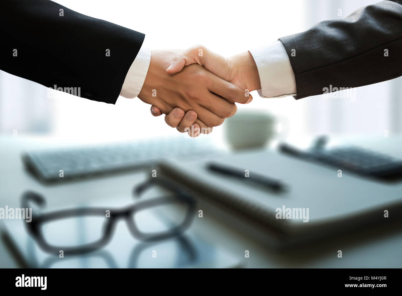 Business Successful handshake and business people Meeting and greeting ...