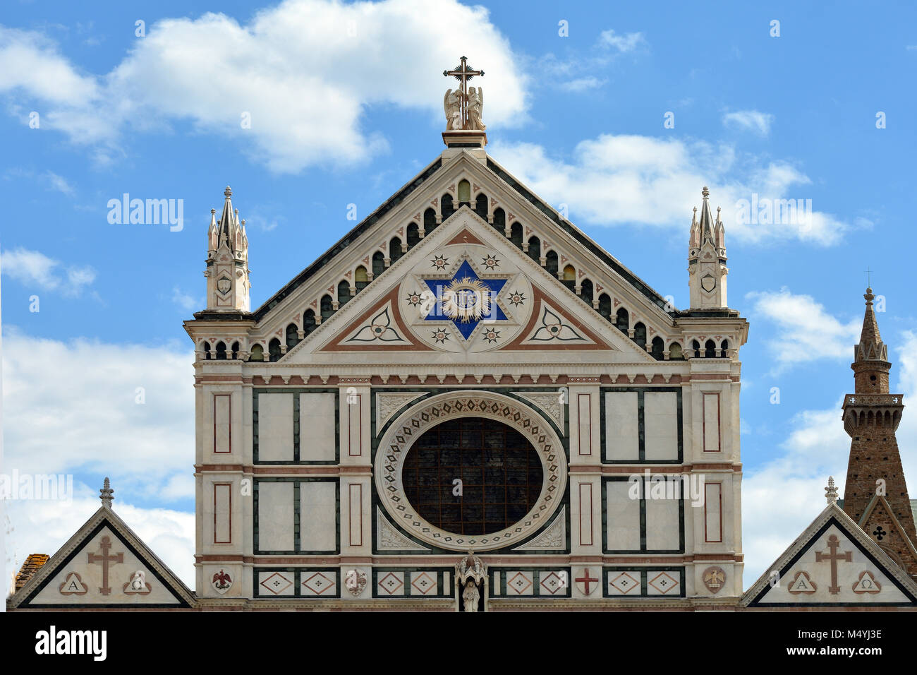 Basilica Santa Croce of Florence in a partial view - Italy Stock Photo ...