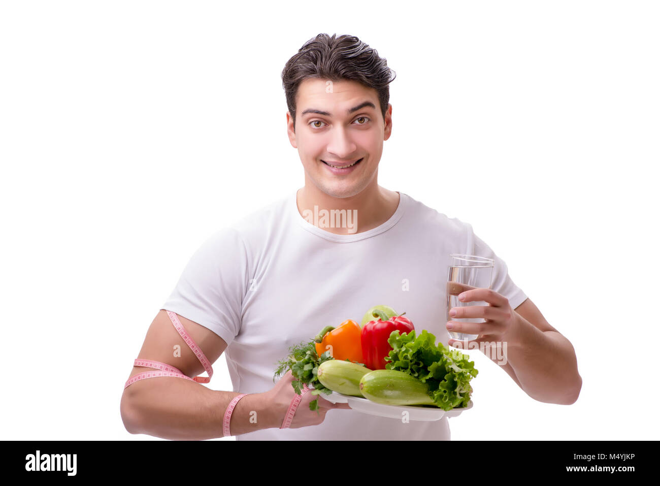 Man in healthy eating concept Stock Photo - Alamy