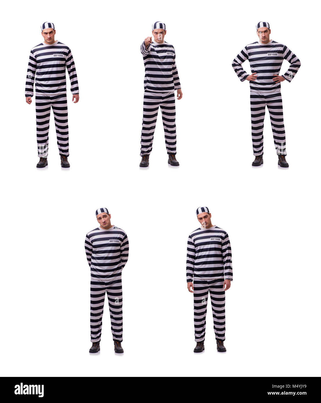 Man prisoner isolated on white background Stock Photo - Alamy